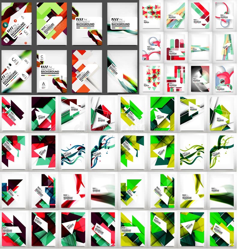 Mega Set of Abstract Backgrounds Stock Vector - Illustration of graphic ...