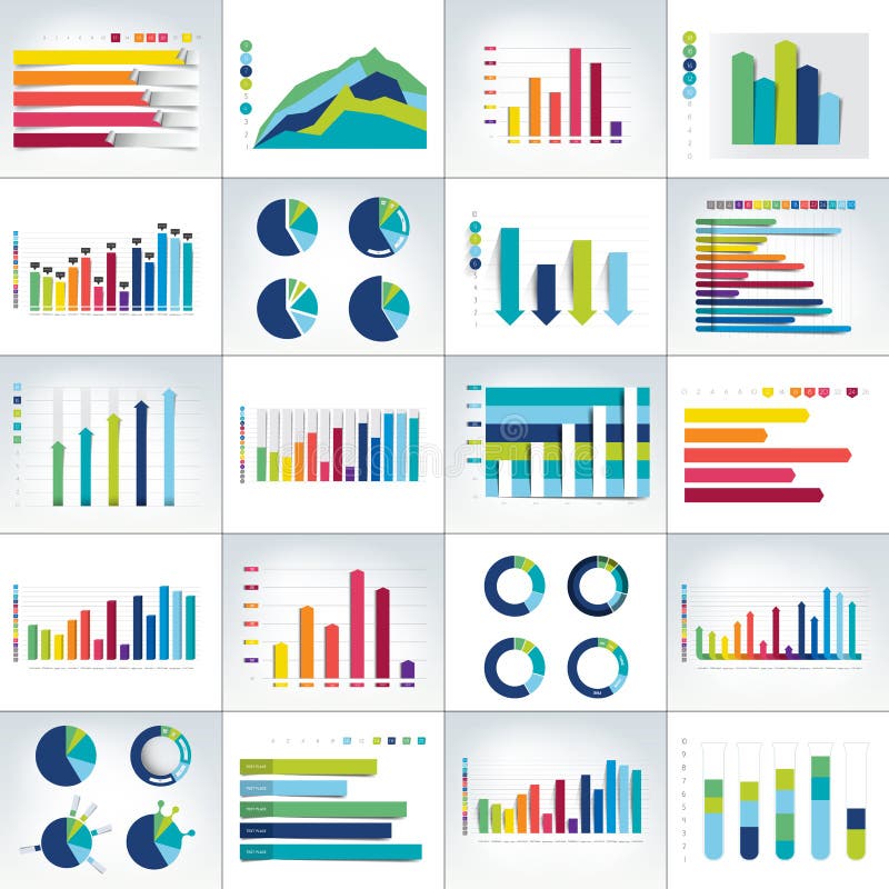 Mega Set of Business 3D Design Graphs, Charts, Templates, Schemes ...
