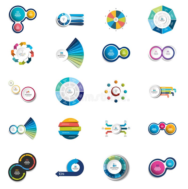 Mega Set of Business 3D Design Graphs, Charts, Templates, Schemes ...