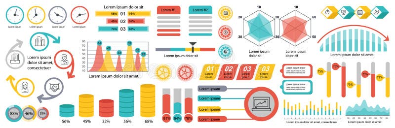 Mega Set of Infographic Elements Data Visualization Vector Design ...