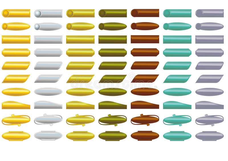 Mega Set of Metallic Decorative Buttons in Different Colors with ...