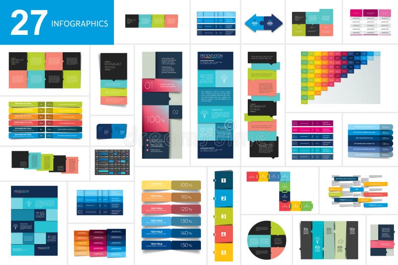 Vertical Option Banner with Folder in 5 Steps Stock Vector ...