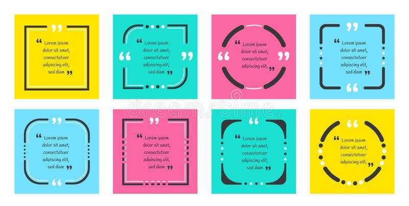 Mega Set of Quote Box Frame and Speech Bubble Different Shapes and ...