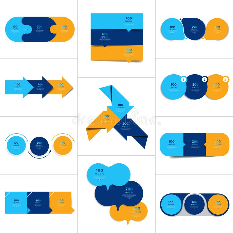 Three Elements Chart, Scheme, Diagram. Stock Vector - Illustration of ...