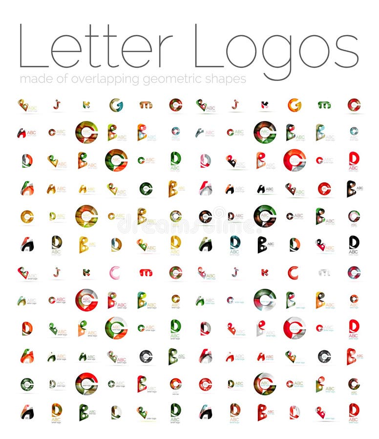 Mega Set of Various Letter Logos Stock Vector - Illustration of mega ...