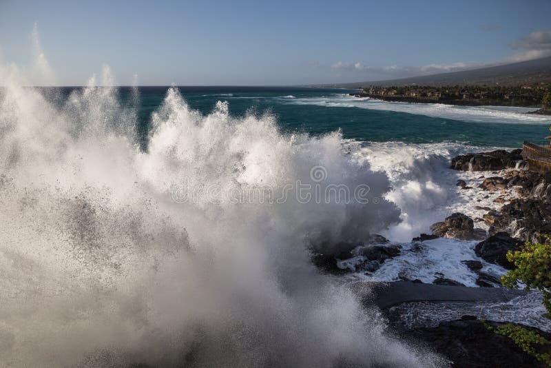 Mega Wave stock photo. Image of rocks, island, hawaii - 102270508
