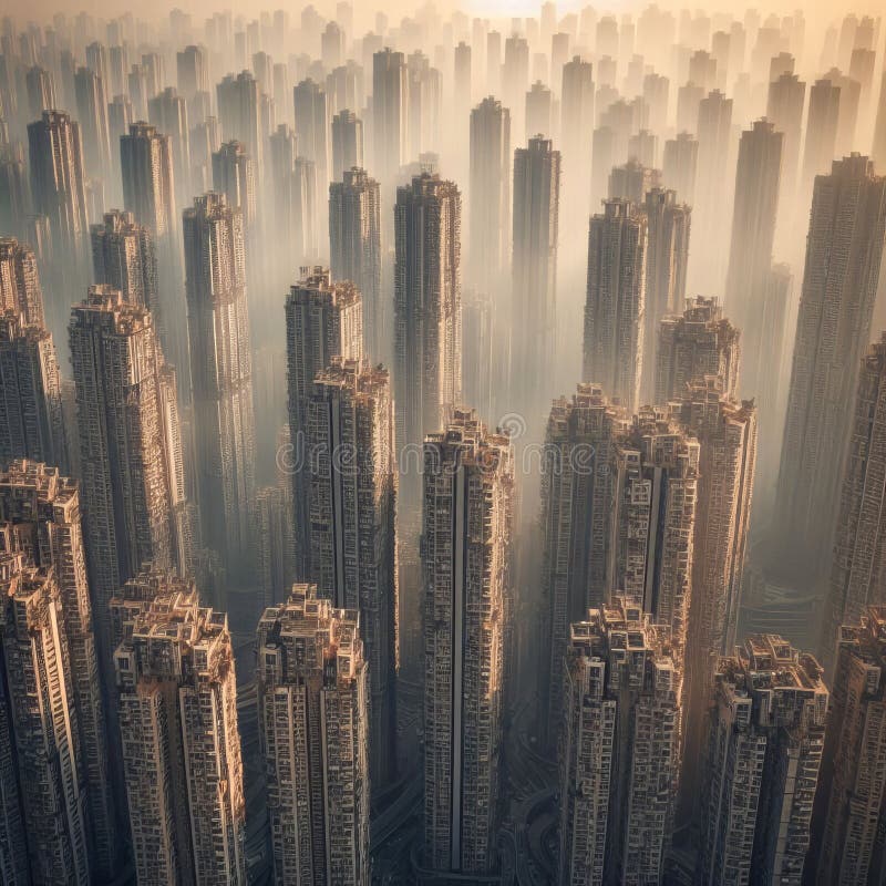 Megablocks Massive Residential Tower Complexes Stretching into Stock ...