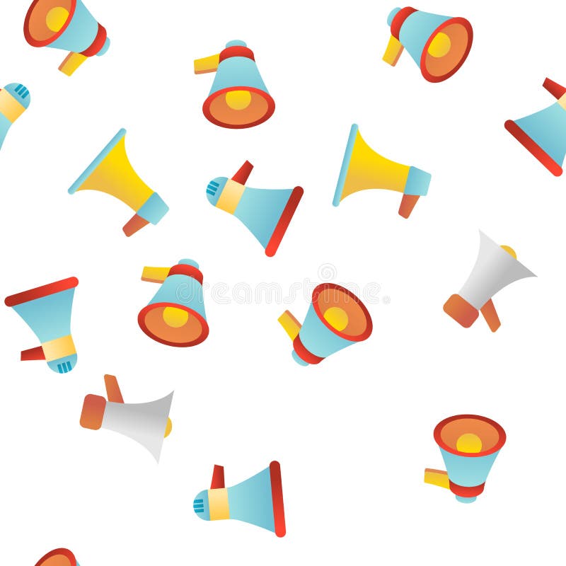 Megafon, Megaphone, Loudspeaker Vector Seamless Pattern Stock Vector ...