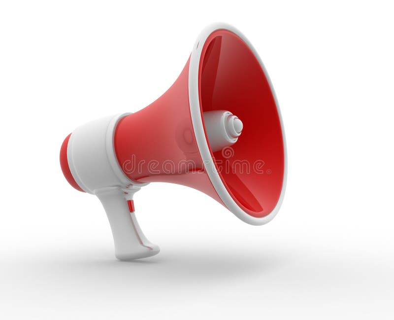 Retro megafono rosso illustrazione di stock. Illustrazione di direttore ...