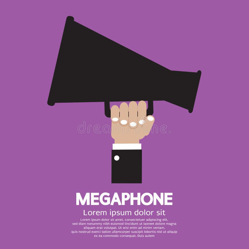 Megafono in Mano illustrazione vettoriale. Illustrazione di segno ...