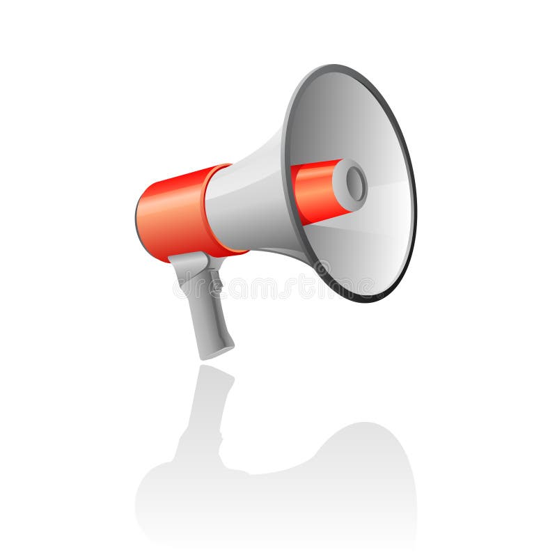 3d Megafoon stock illustratie. Illustration of trek, luidspreker - 11094966