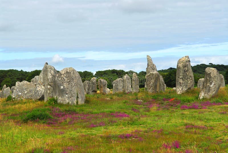 Megalithic Monuments in Brittany Stock Image - Image of menhirs, europe ...