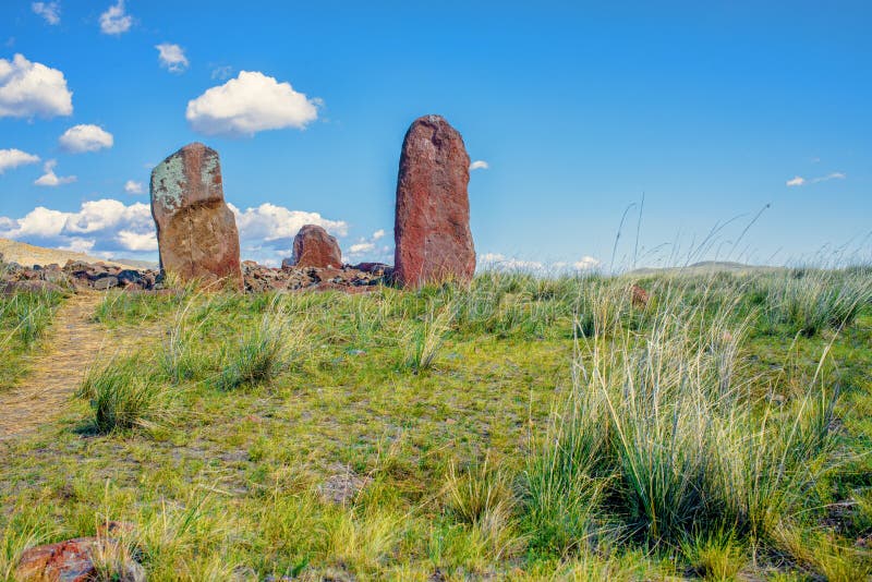 Megalithic Rocks on the Field Stock Image - Image of monument ...