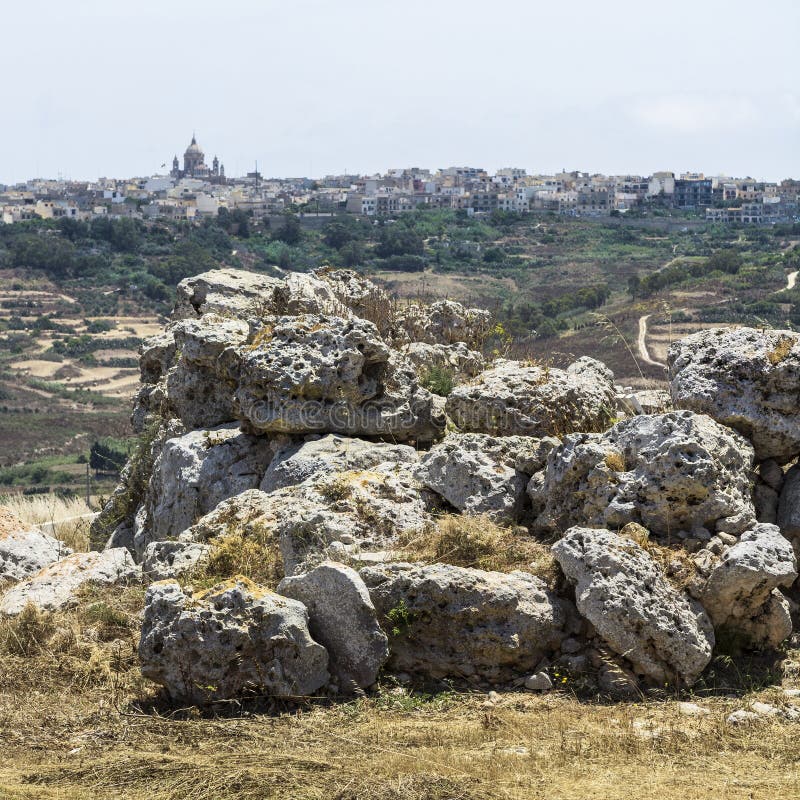 Megalithic Temple on Malta stock photo. Image of archaic - 99814116