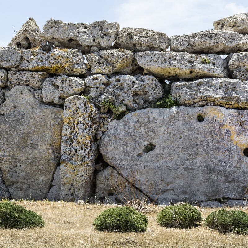 Megalithic Temple on Malta stock photo. Image of archaic - 99814116