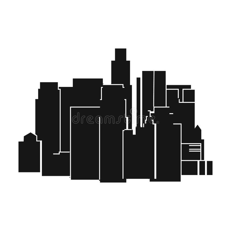 Megalopolis Icon in Flat Style Isolated on White Background. Architect ...