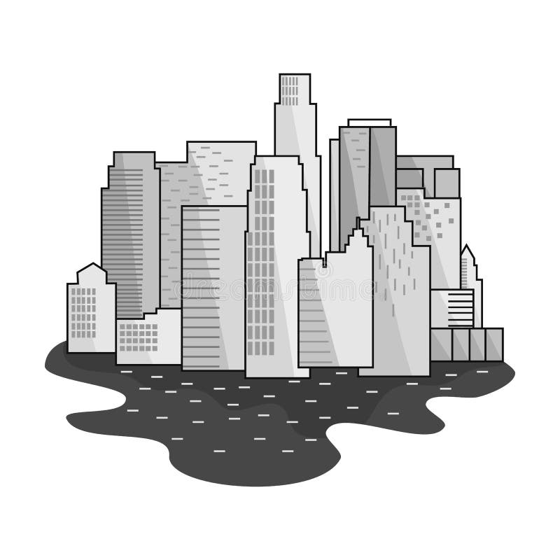 Megalopolis Icon in Flat Style Isolated on White Background. Architect ...
