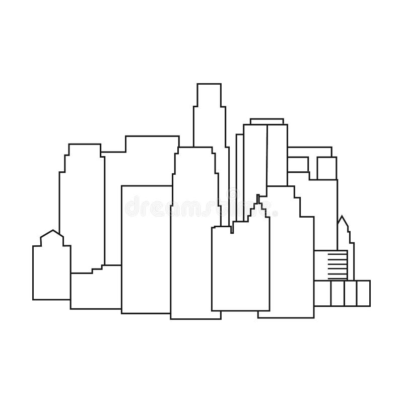 Megalopolis Icon in Flat Style Isolated on White Background. Architect ...