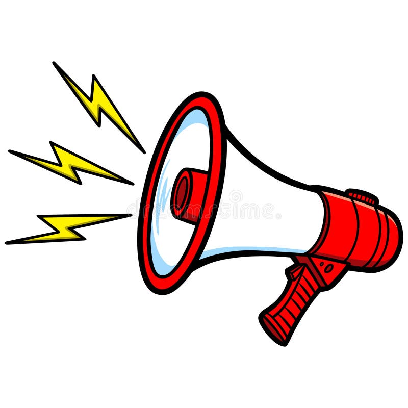 Megaphon-Illustration vektor abbildung. Illustration von lautsprecher ...