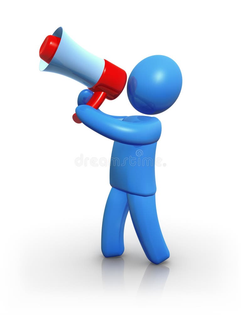 Megaphone Person Using Stock Illustrations – 1,077 Megaphone Person ...