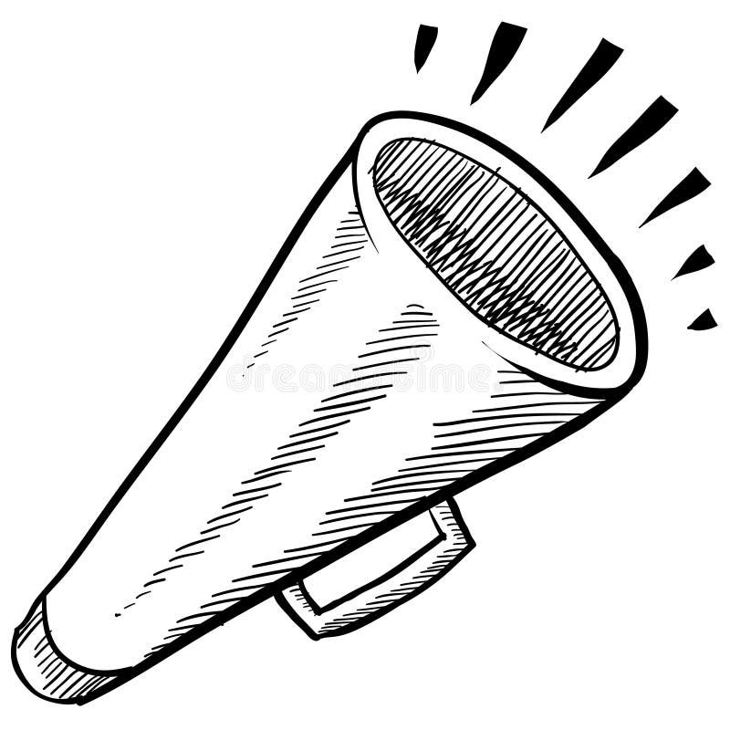 Megaphone or Announcement Illustration Stock Vector - Illustration of ...