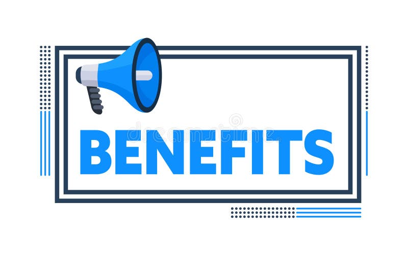 Megaphone Announcing Employee Benefits, Perks, and Advantages Stock ...