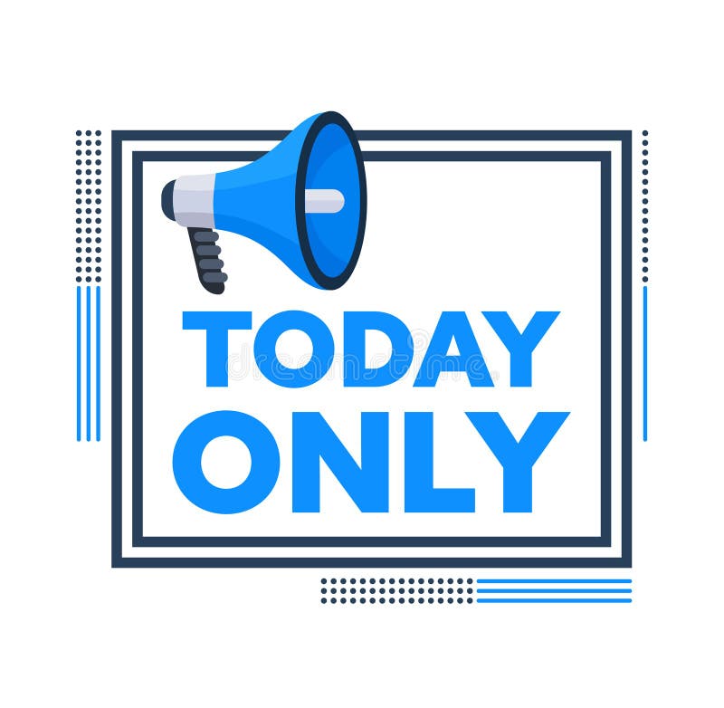 Megaphone Announcing Today only Offer with Modern Geometric Frame Stock ...