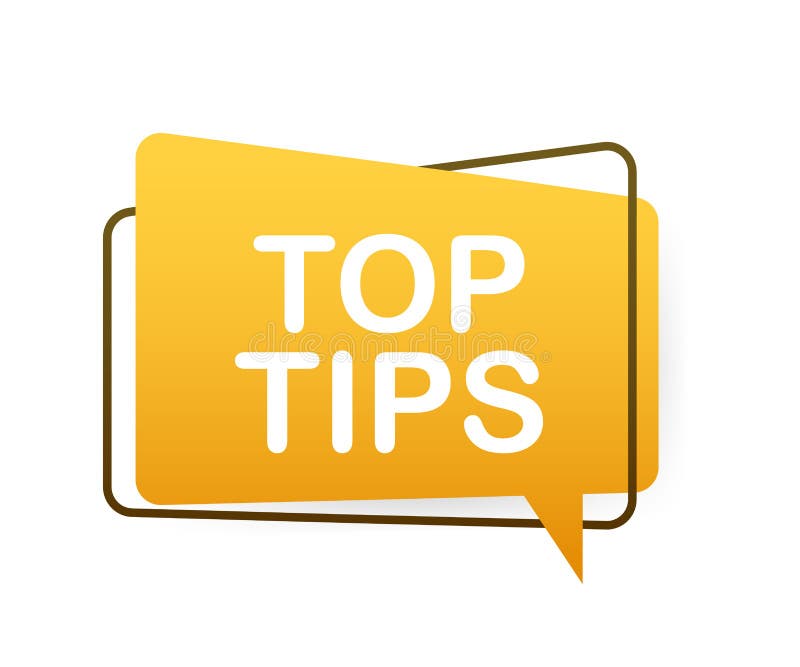 Megaphone Banner with Text Top Tips. Vector Illustration Stock Vector ...