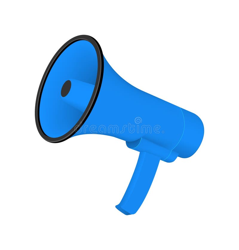 Megaphone Blue Banner with Great Job Sign. Vector Illustration Stock ...