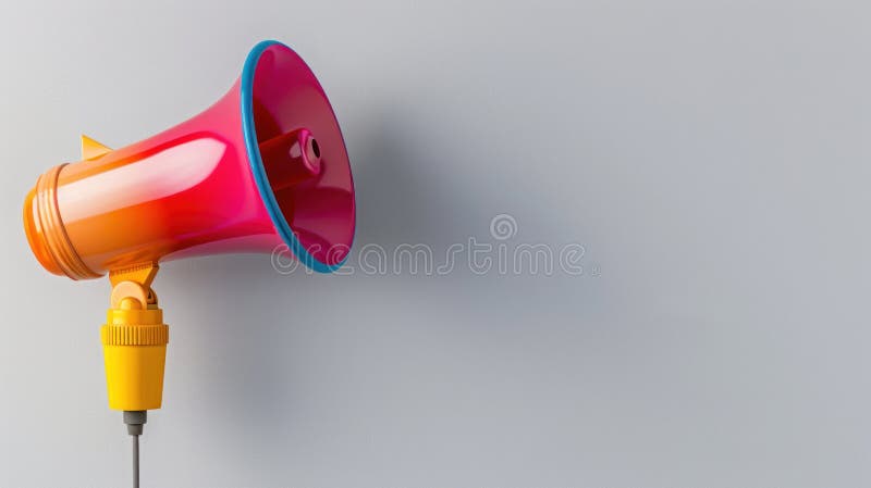 A Megaphone is on a Bright Background Stock Photo - Image of texture ...
