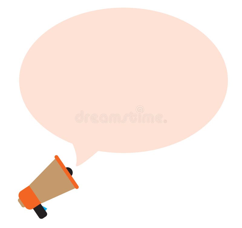 Megaphone with Bubble Speech Background Template Stock Illustration ...