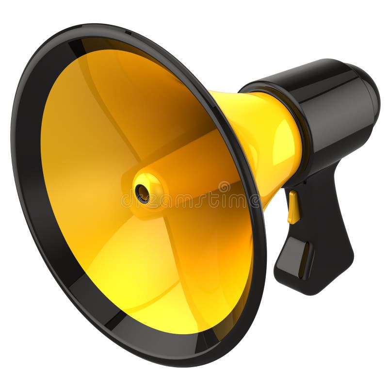 Megaphone Communication. 3D Render (Hi-Res) Stock Illustration ...