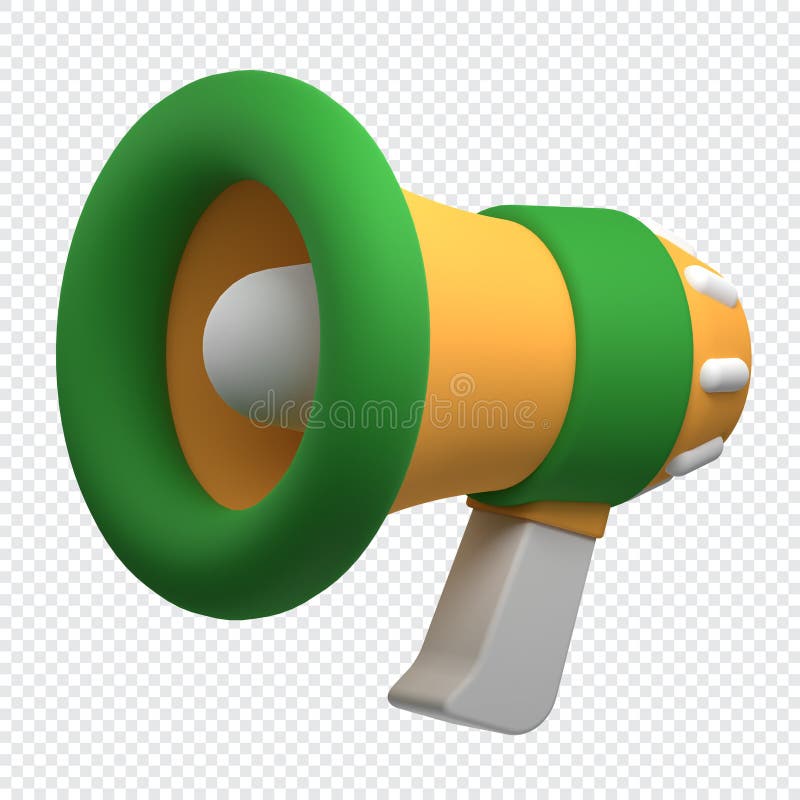Megaphone 3d Render Icon Illustration. Gramophone Icon. 3d Render of ...
