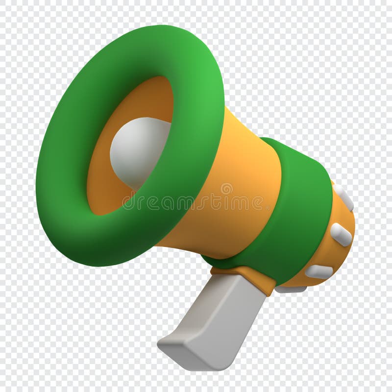 Megaphone 3d Render Icon Illustration. Gramophone Icon. 3d Render of ...