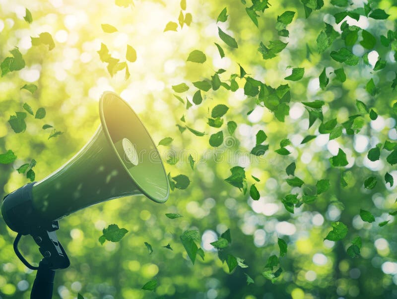 A Megaphone at an Environmental Rally Represents Advocacy and Action ...