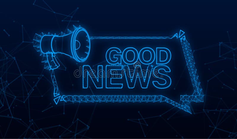 Megaphone with Good News. Megaphone Banner. Web Design Plexus Stock ...