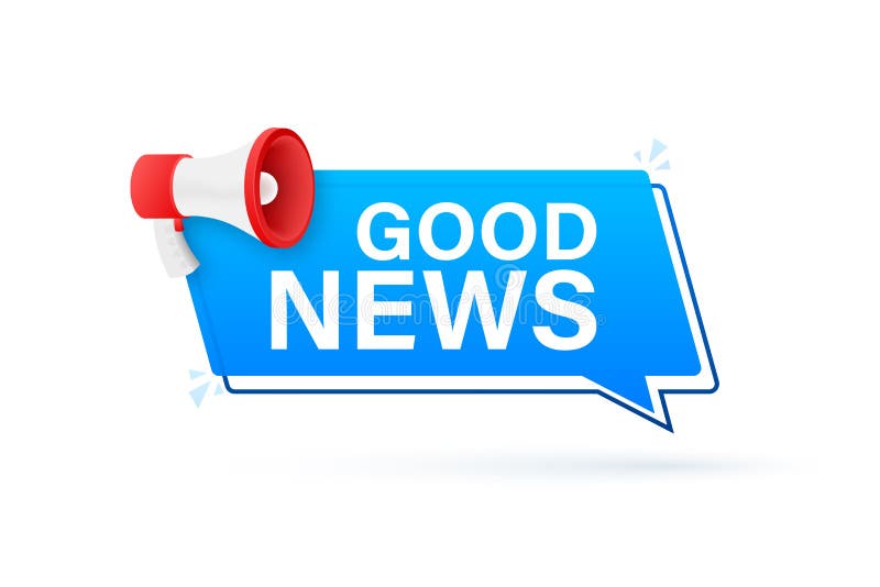 Megaphone with Good News. Megaphone Banner. Web Design. Vector Stock ...