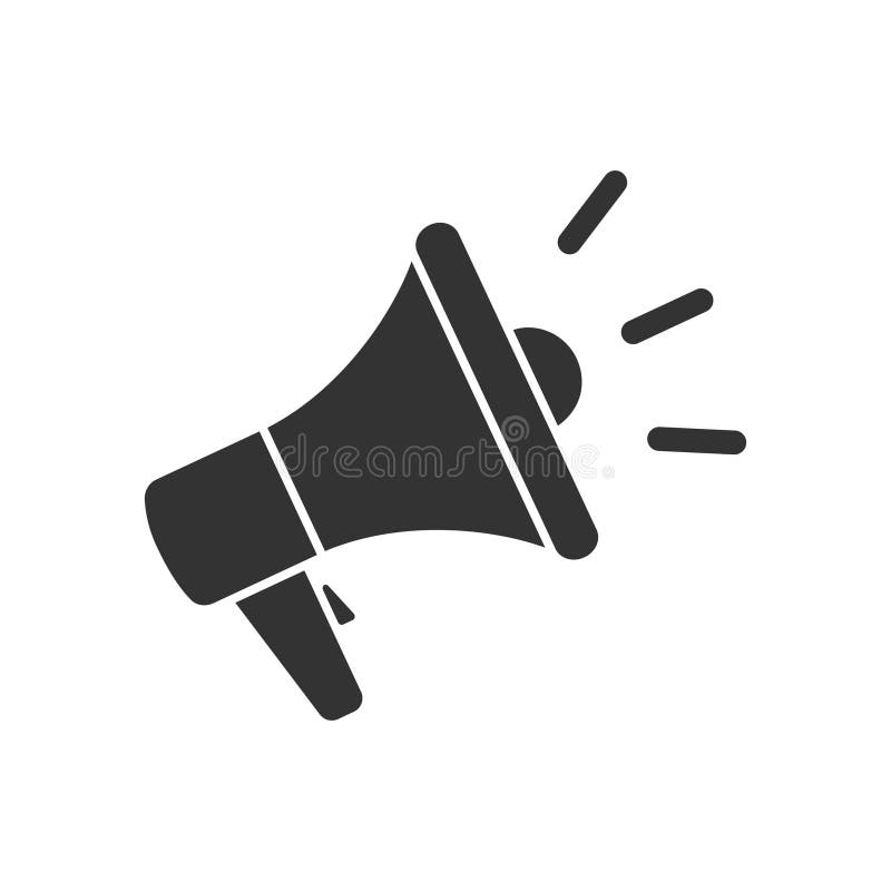 Megaphone Graphic Isolated Sign Stock Illustration - Illustration of ...