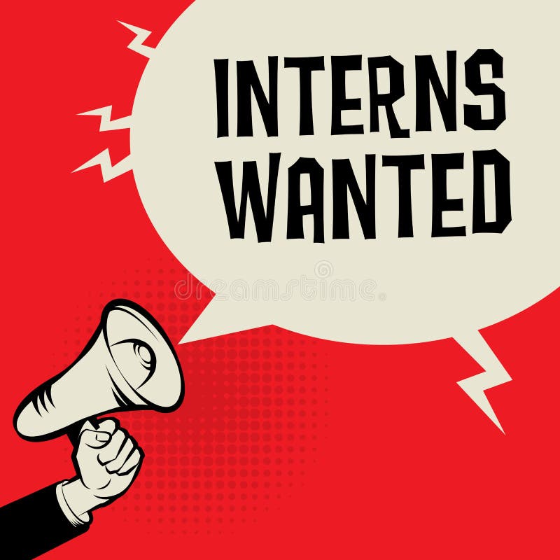 Megaphone Hand, Business Concept with Text Interns Wanted Stock Vector ... Megaphone Hand, Business Concept with Text Interns Wanted Stock Vector ...
