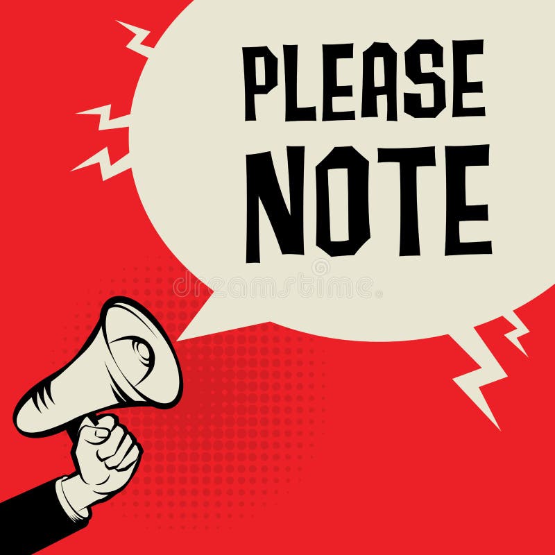 PLEASE NOTE, Text Written on Red Stamp Sign Stock Illustration ...