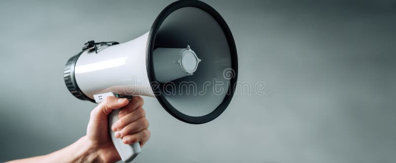 The Megaphone Held in Hand Ready for Impactful Communication and ...