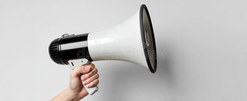 The Megaphone Held High for Impactful Announcements and Communication ...