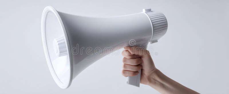 The Megaphone Held High for Impactful Announcements and Communication ...