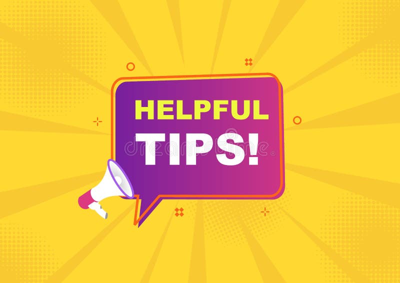 Megaphone with Helpful Tips Speech Bubble.banner for Business Stock ...