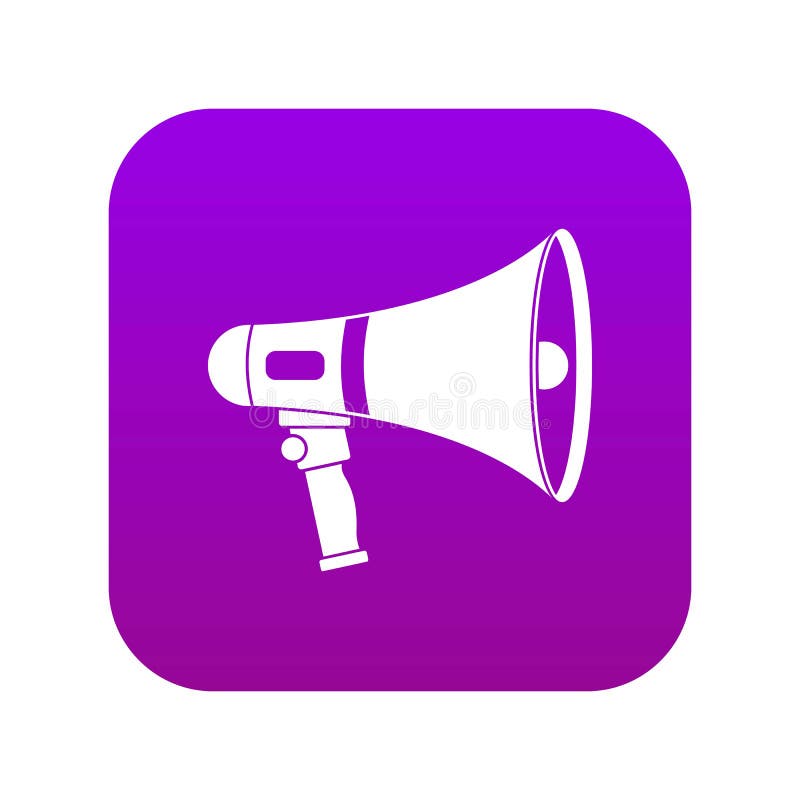 Megaphone Icon Digital Purple Stock Vector - Illustration of cheer ...