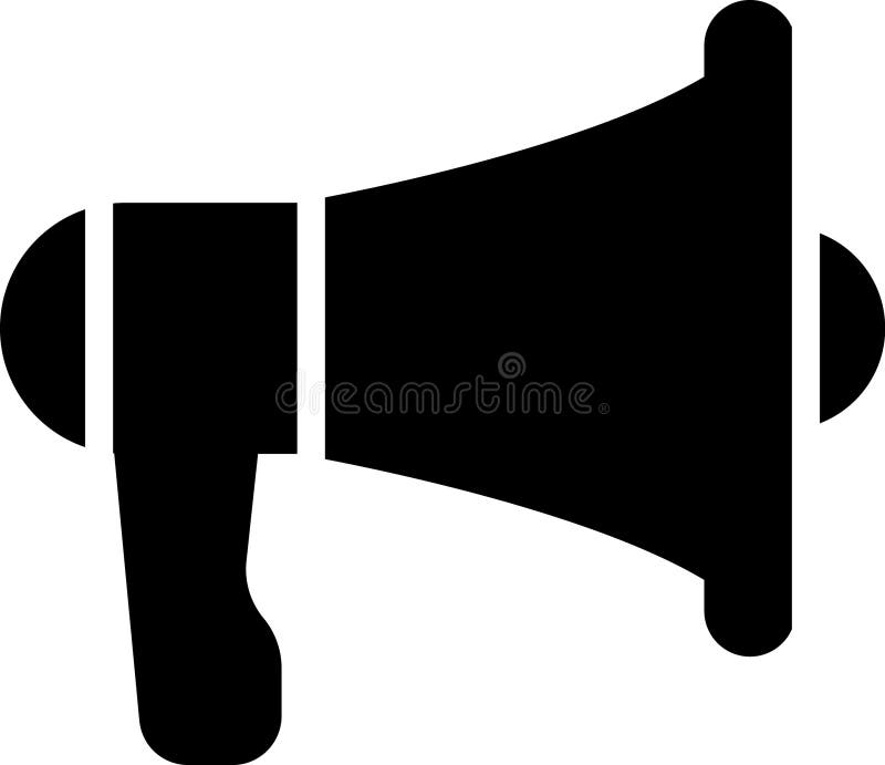 Megaphone Icon. Electric Megaphone Symbol with Sound. Loudspeaker ...