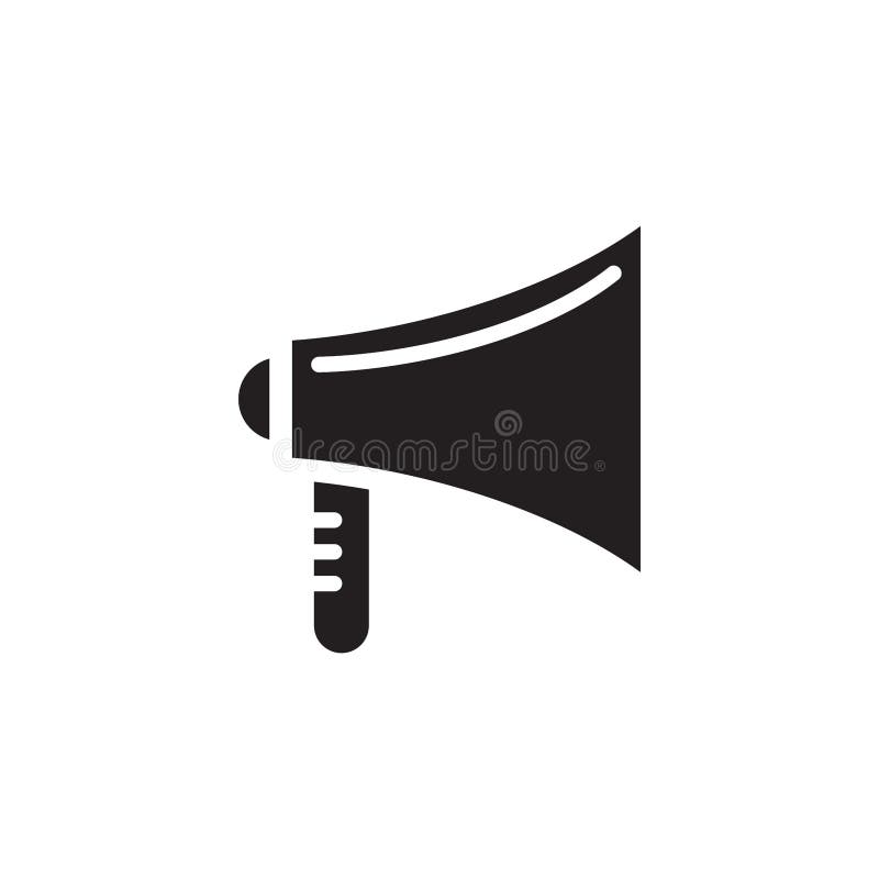 Megaphone Icon Flat Vector Template Design Trendy Stock Vector ...