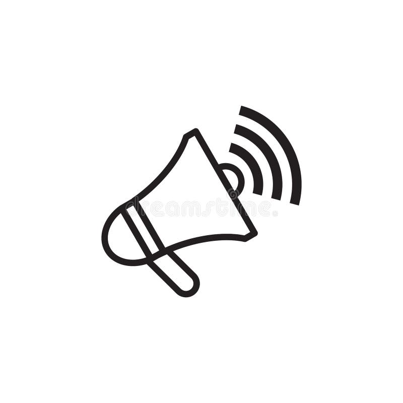 Megaphone Icon Flat Vector Template Design Trendy Stock Vector ...
