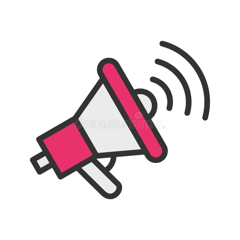 Megaphone Icon Image. stock vector. Illustration of outline - 286874414