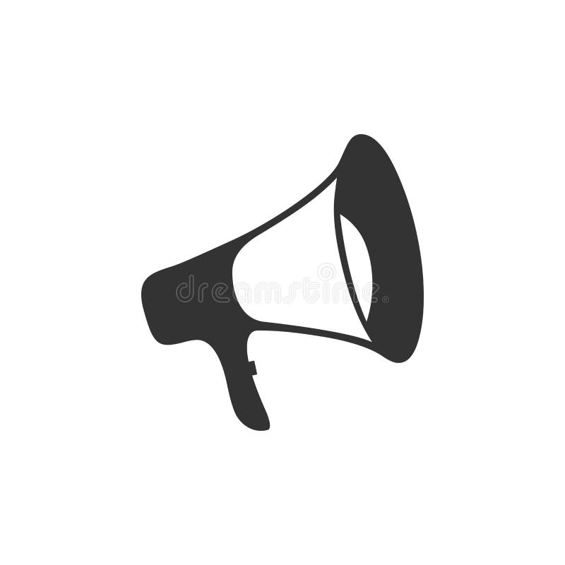 Megaphone Icon Isolated. Flat Design Stock Vector - Illustration of ...